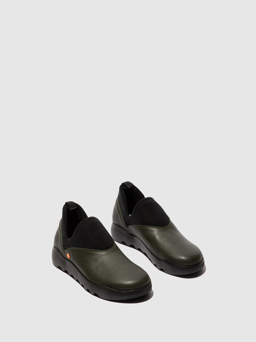 Slip-on Trainers WITI724SOF MILITARY W/BLACK NEOPRENE – Softinos