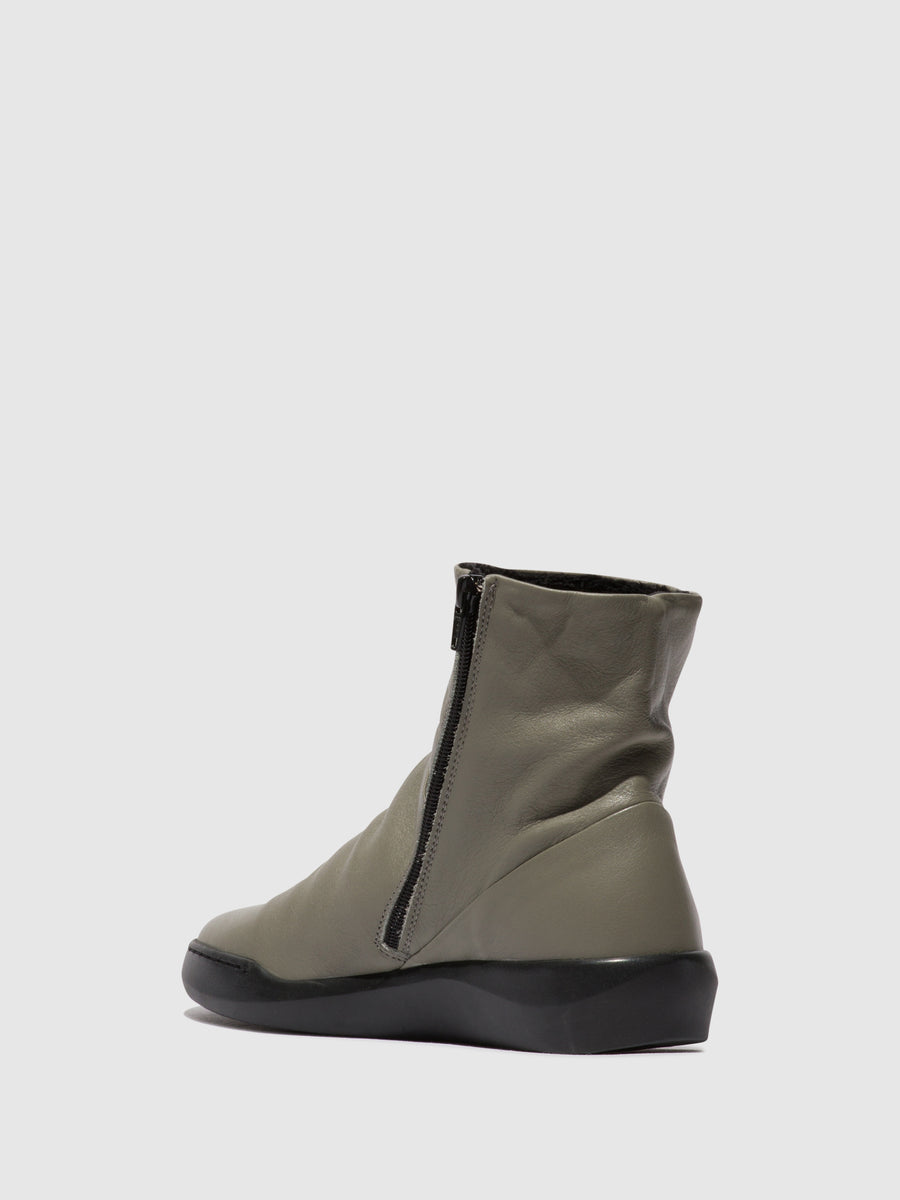 Zip Up Ankle Boots BLER550SOF Sage – Softinos