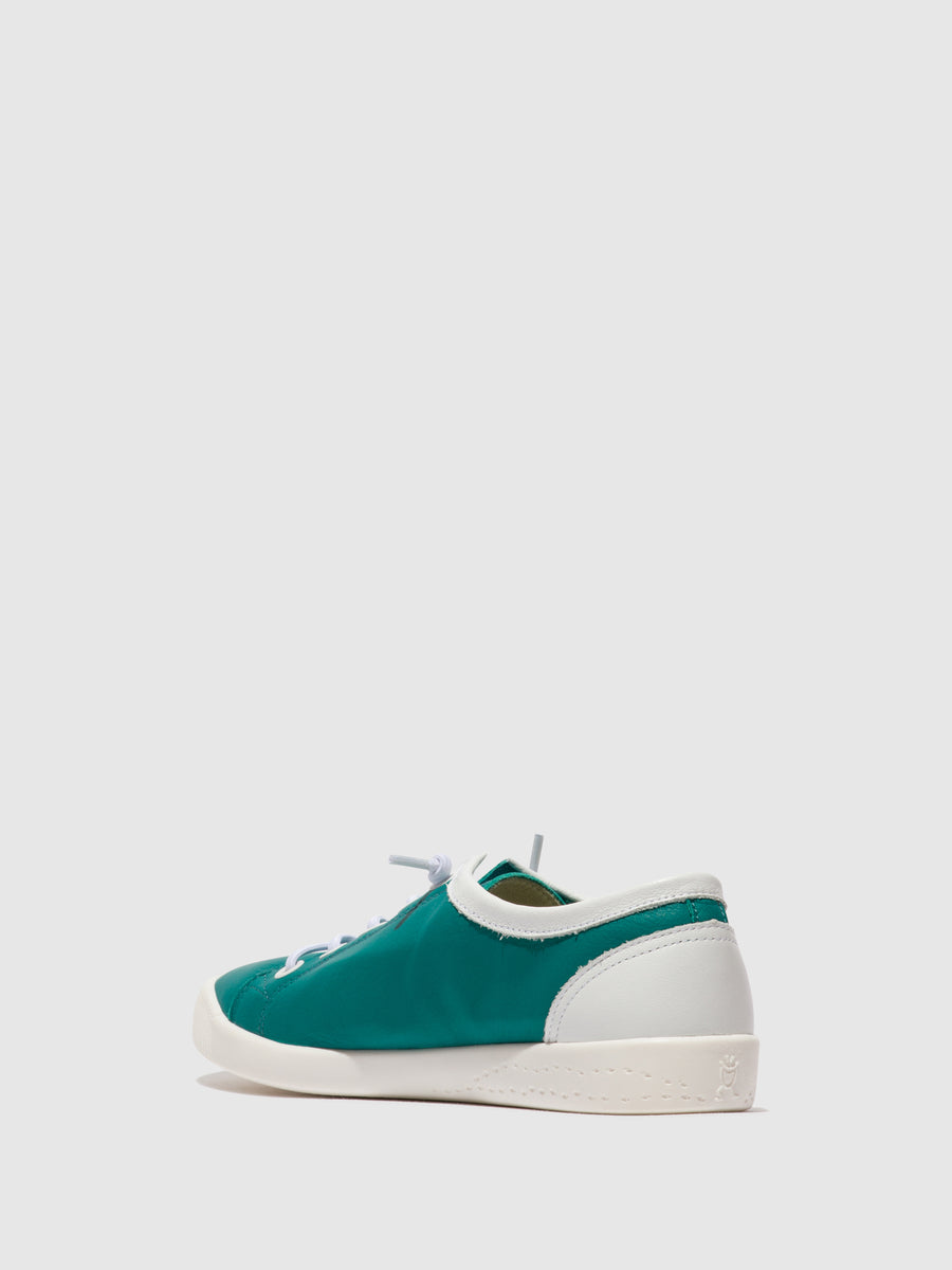 Elasticated Trainers ISLAII557SOF PETROL GREEN/WHITE – Softinos