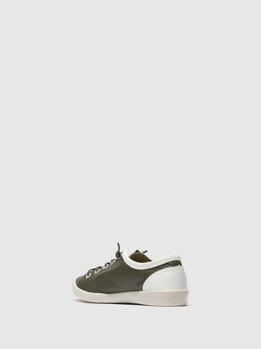 Elasticated Trainers ISLAII557SOF OLIVE/WHITE – Softinos