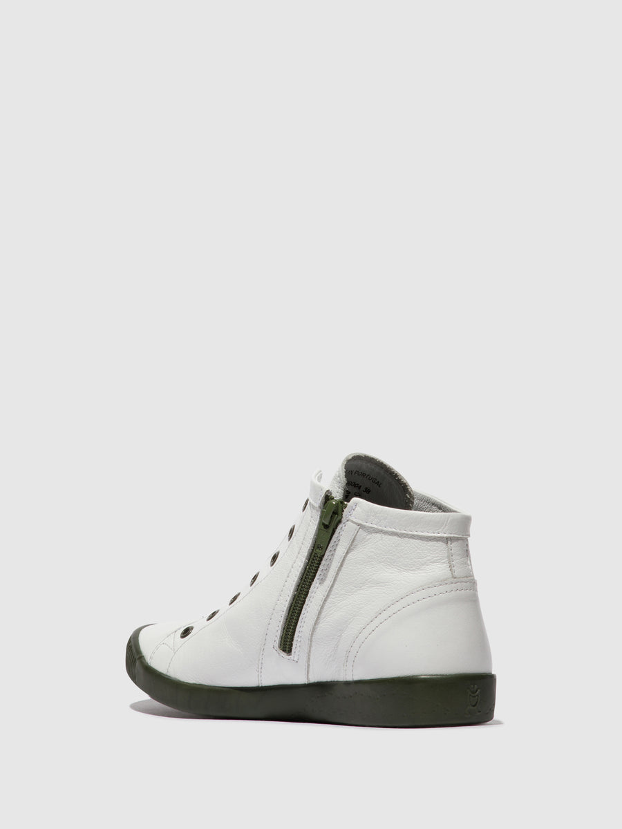 Zip Up Ankle Boots ISBA699SOF White – Softinos